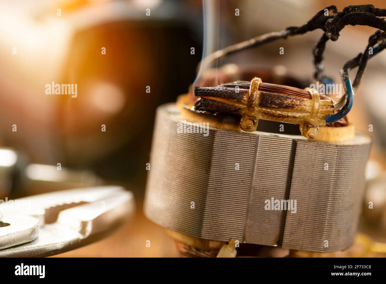 Power tool repair. Details of electrical appliance and repair tools on ...