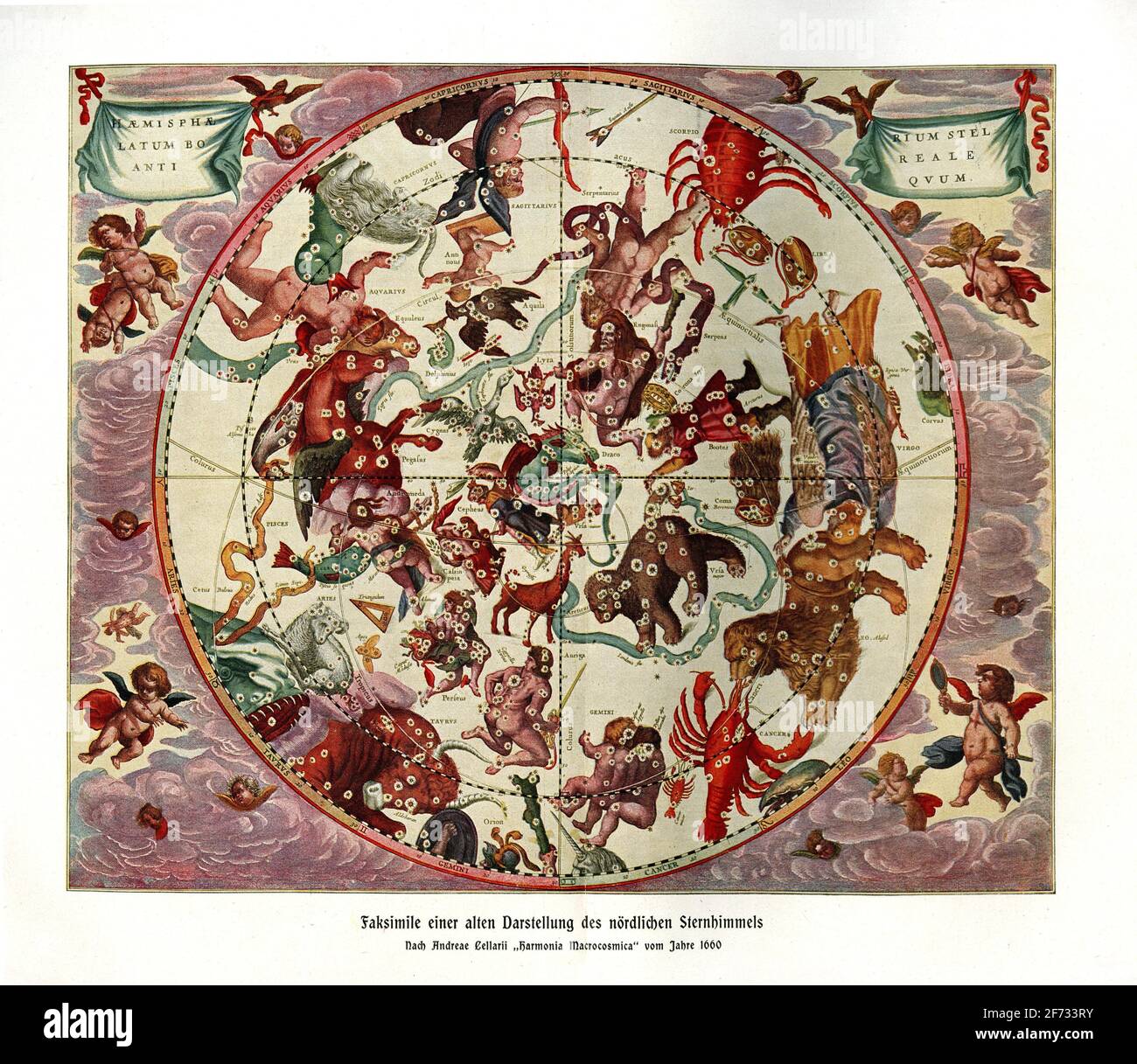 Representation of the northern starry sky, After Andreas Cellarius ...