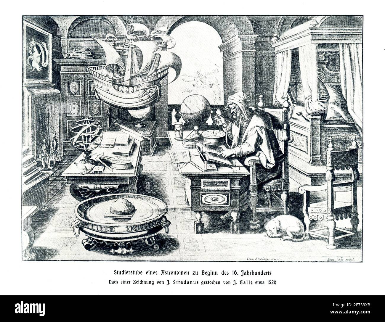 Study of an astronomer at the beginning of the 16th century, After a ...