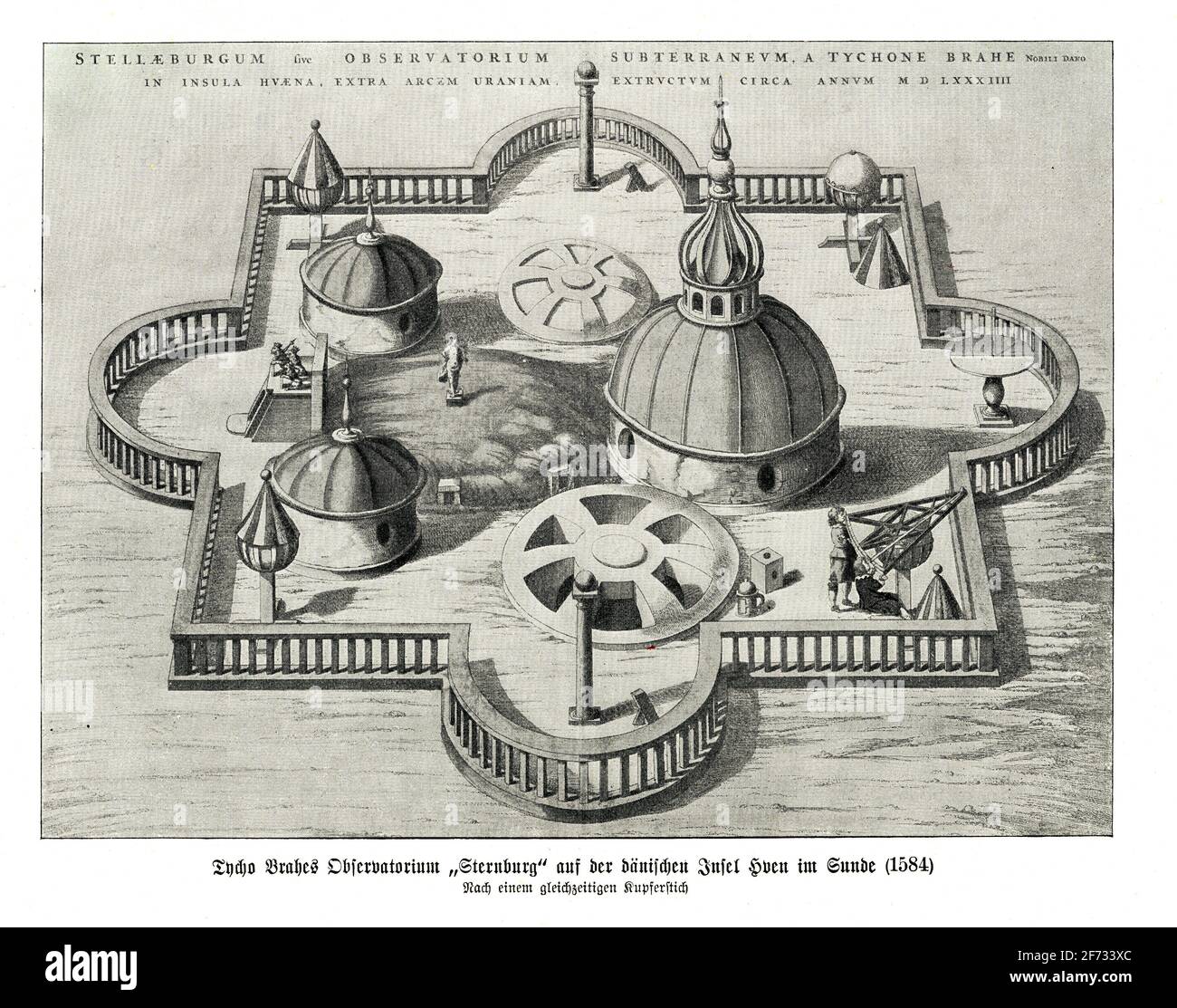Tycho Brahe's Sternburg Observatory on the Danish island of Ven im ...