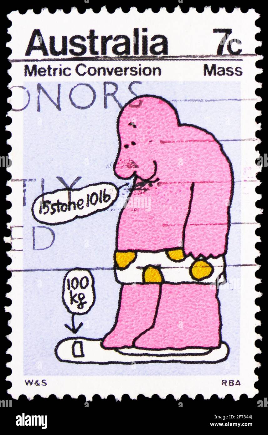 MOSCOW, RUSSIA - JANUARY 12, 2021: Postage stamp printed in Australia ...