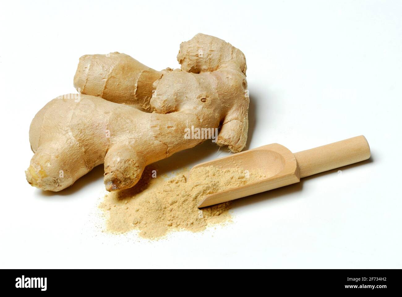 Ginger, powdered and rooted, tuber (Zingiber officinale) , ground Stock ...