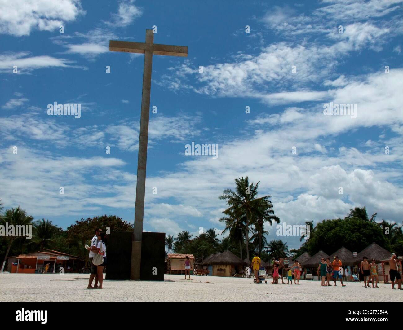 santa cruz cabralia, bahia / brazil - december 27 2009: cross of the ...