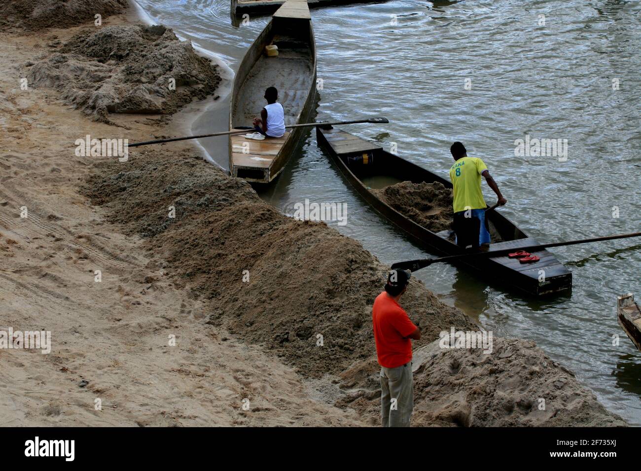 itamaraju, bahia / brazil - september 3, 2008: boat is seen ...