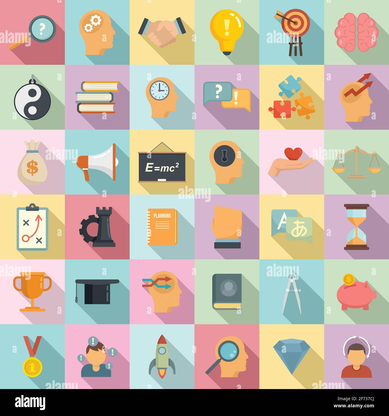 Life skills icons set, flat style Stock Vector Image & Art - Alamy