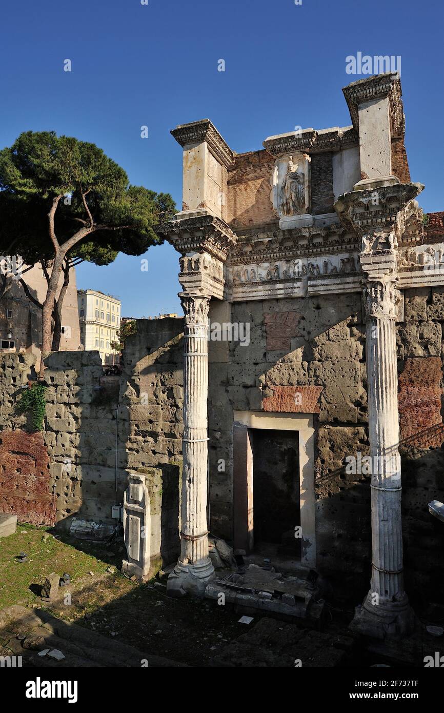 Italy, Rome, Forum of Nerva, temple of Minerva Stock Photo - Alamy