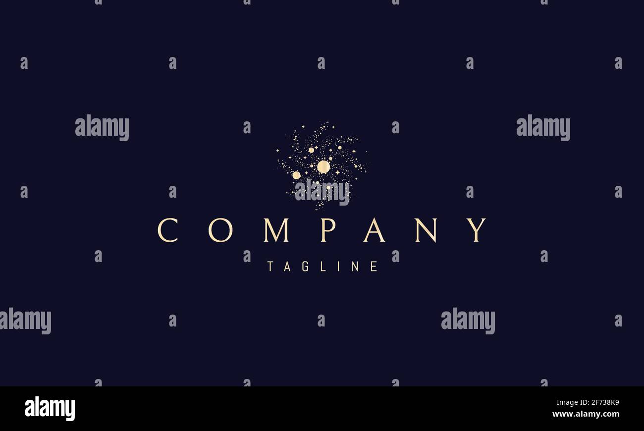 Vector logo on which an abstract image of a galaxy in open space Stock ...