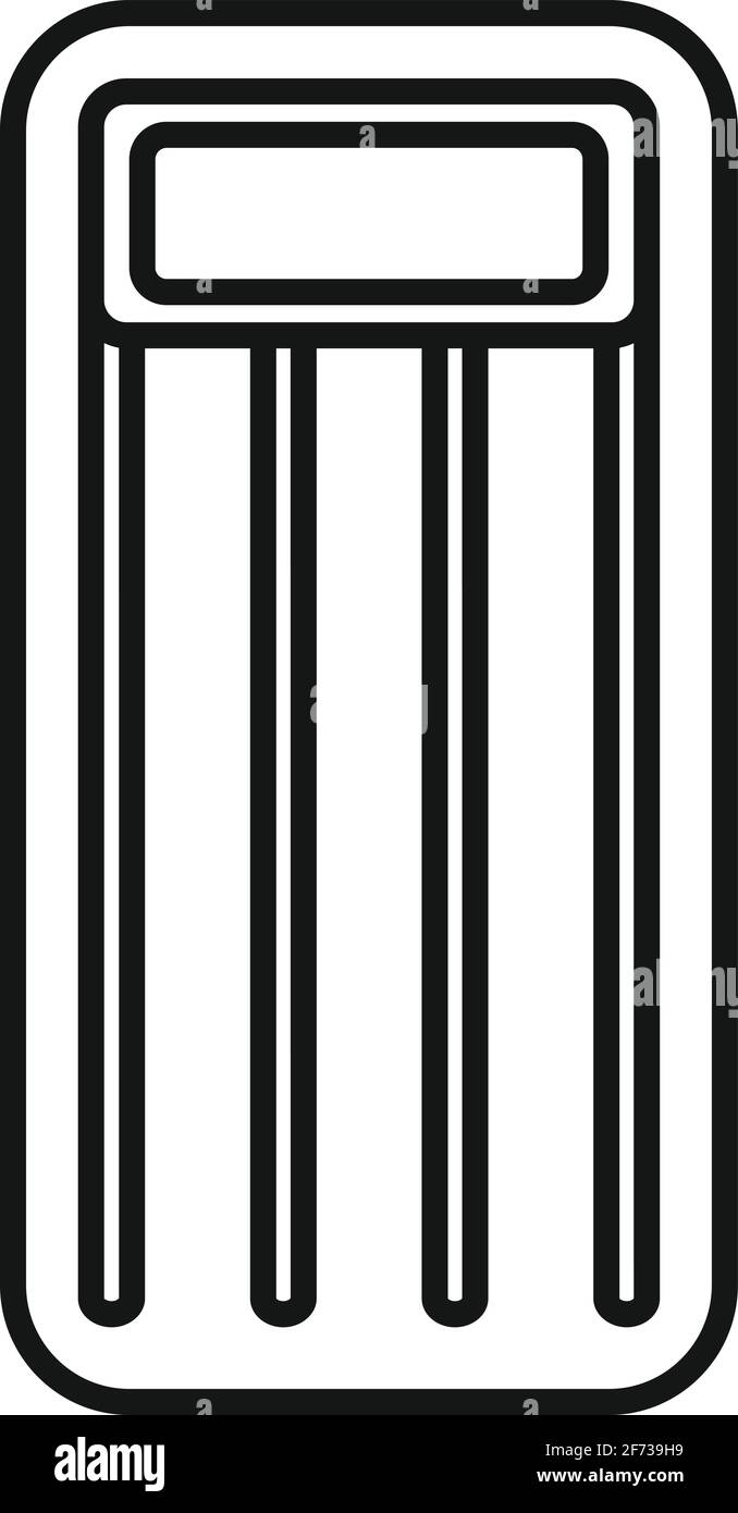 Bed inflatable mattress icon, outline style Stock Vector Image & Art ...