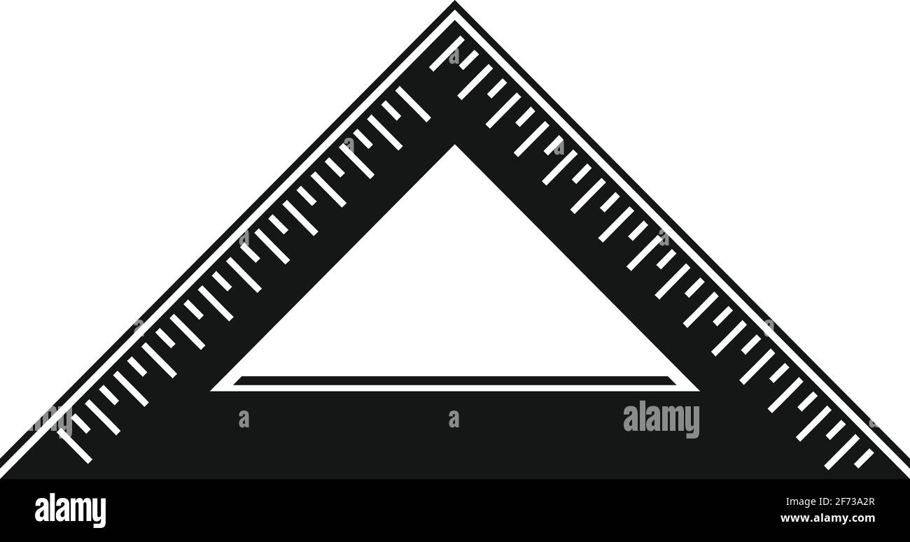 School angle ruler icon, simple style Stock Vector Image & Art - Alamy