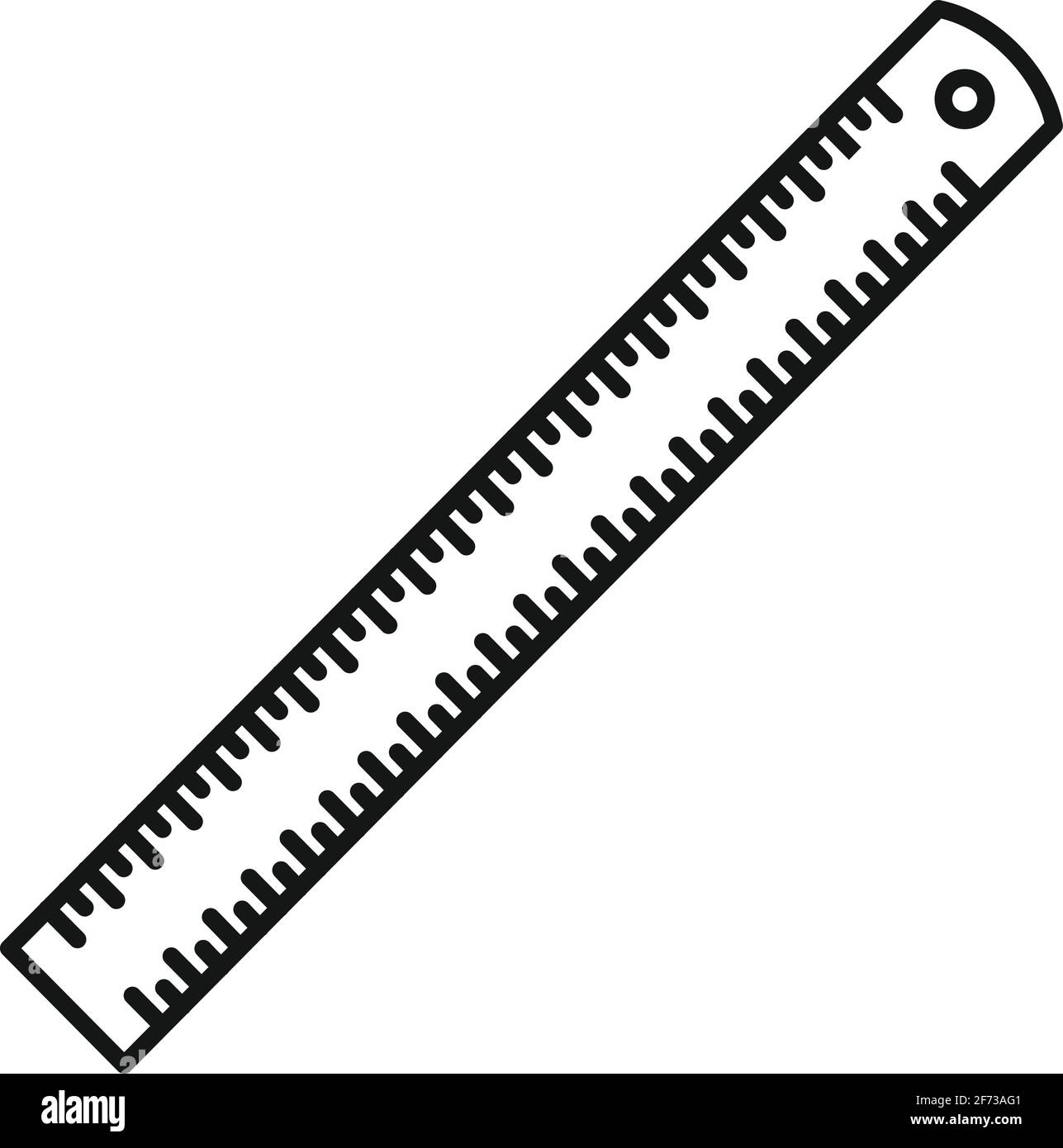 Metal ruler icon, outline style Stock Vector Image & Art - Alamy