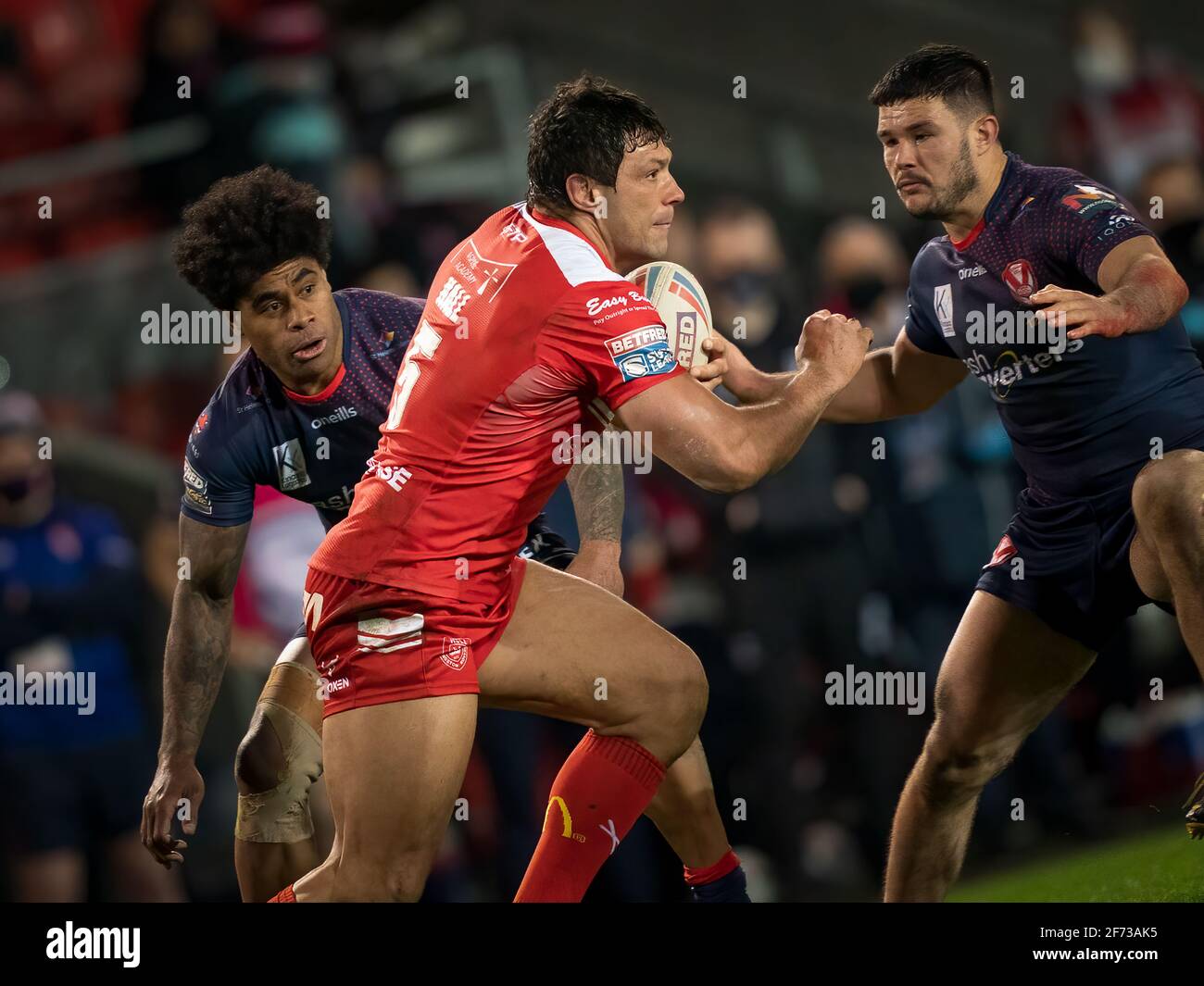 Hull KR vs St Helens Hull Kingston Rovers Ryan Hall in action Stock ...
