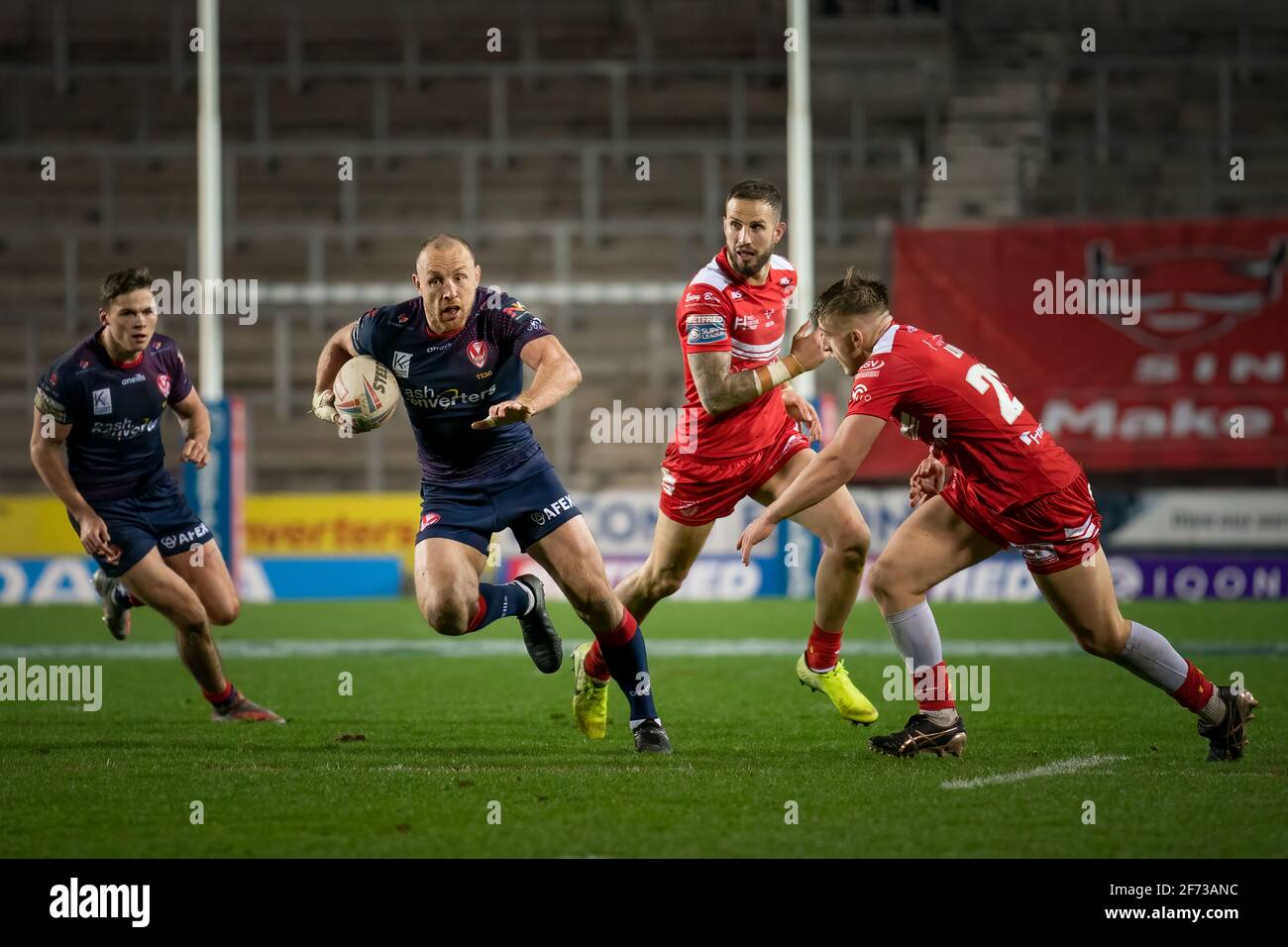 Hull KR vs St Helens St. Helens's James Roby in action during todays ...