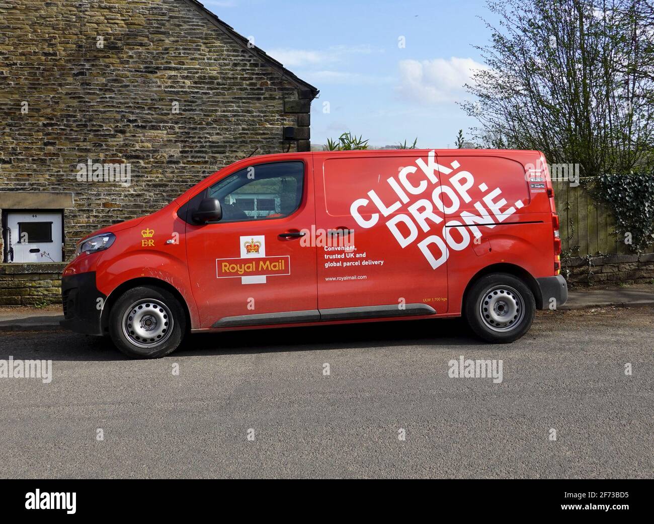 Royal Mail van in New Mills, Derbyshire Stock Photo - Alamy