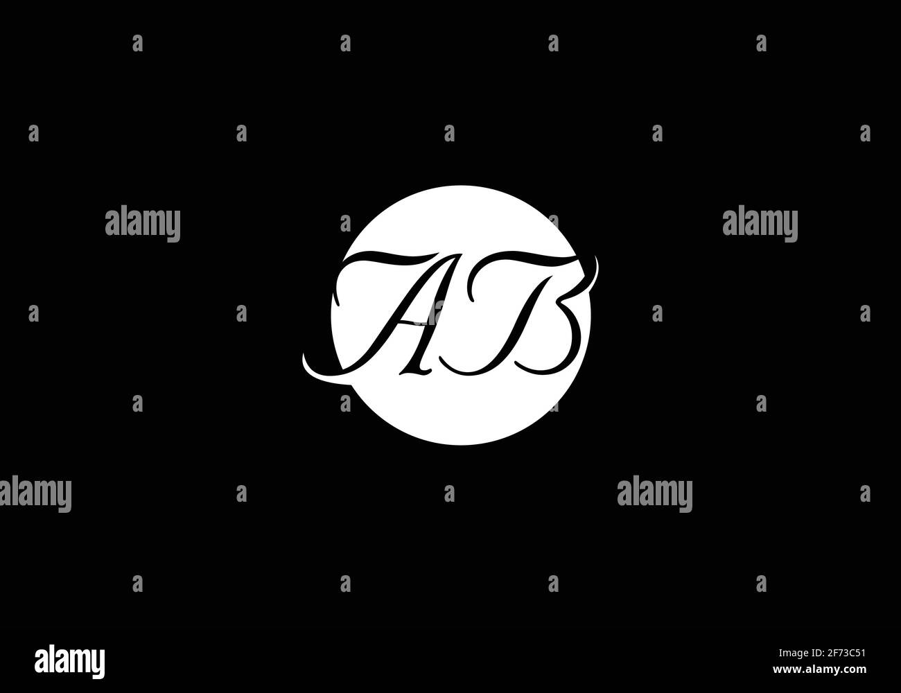 Initial Monogram Letter AB Logo Design Vector Template Stock Vector ...