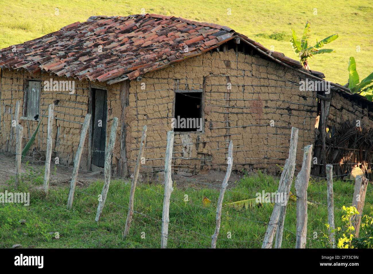 conde, bahia / brazil - september 8, 2012: Taipa or pau a pique house ...