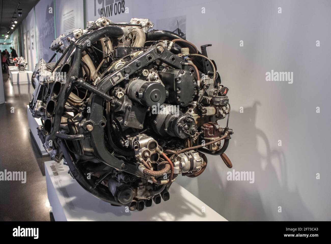 Germany, Munich - April 27, 2011: BMW 801 piston aircraft engine in the ...