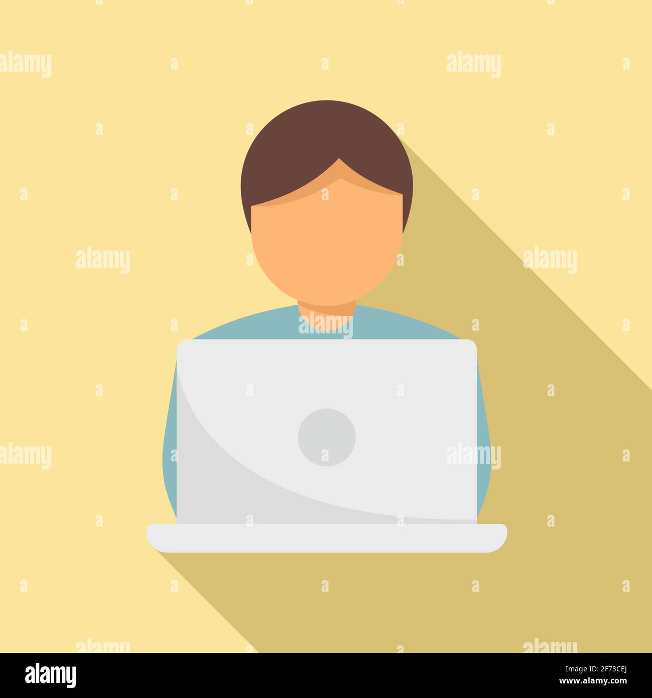 Laptop Testing Software Icon Flat Style Stock Vector Image And Art Alamy