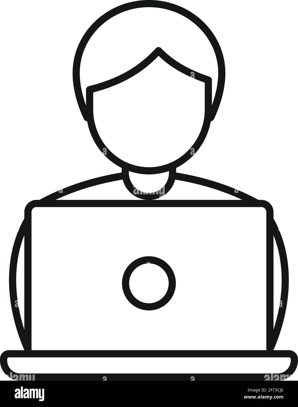 Laptop testing software icon, outline style Stock Vector Image & Art ...