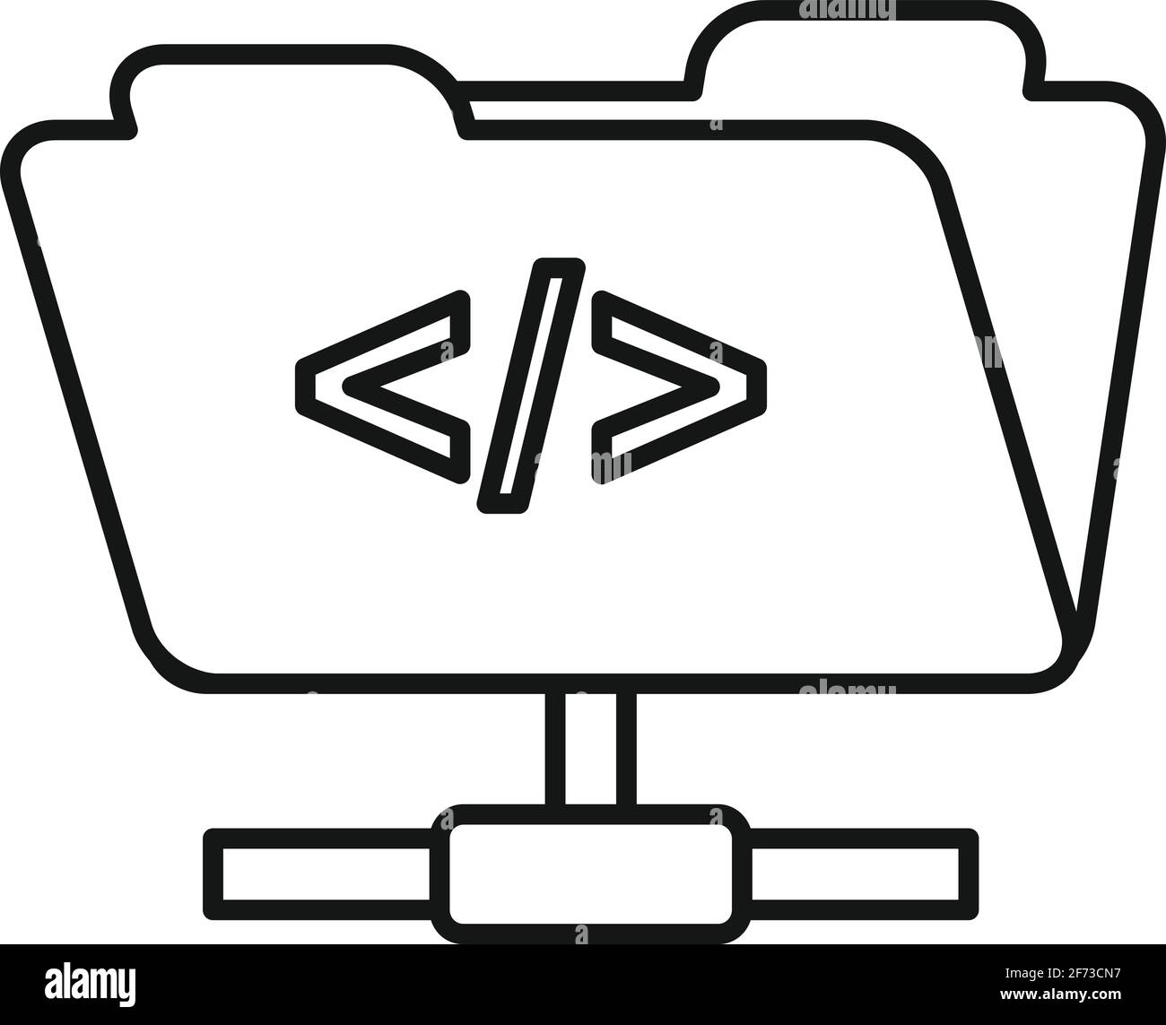 Network folder icon, outline style Stock Vector Image & Art - Alamy