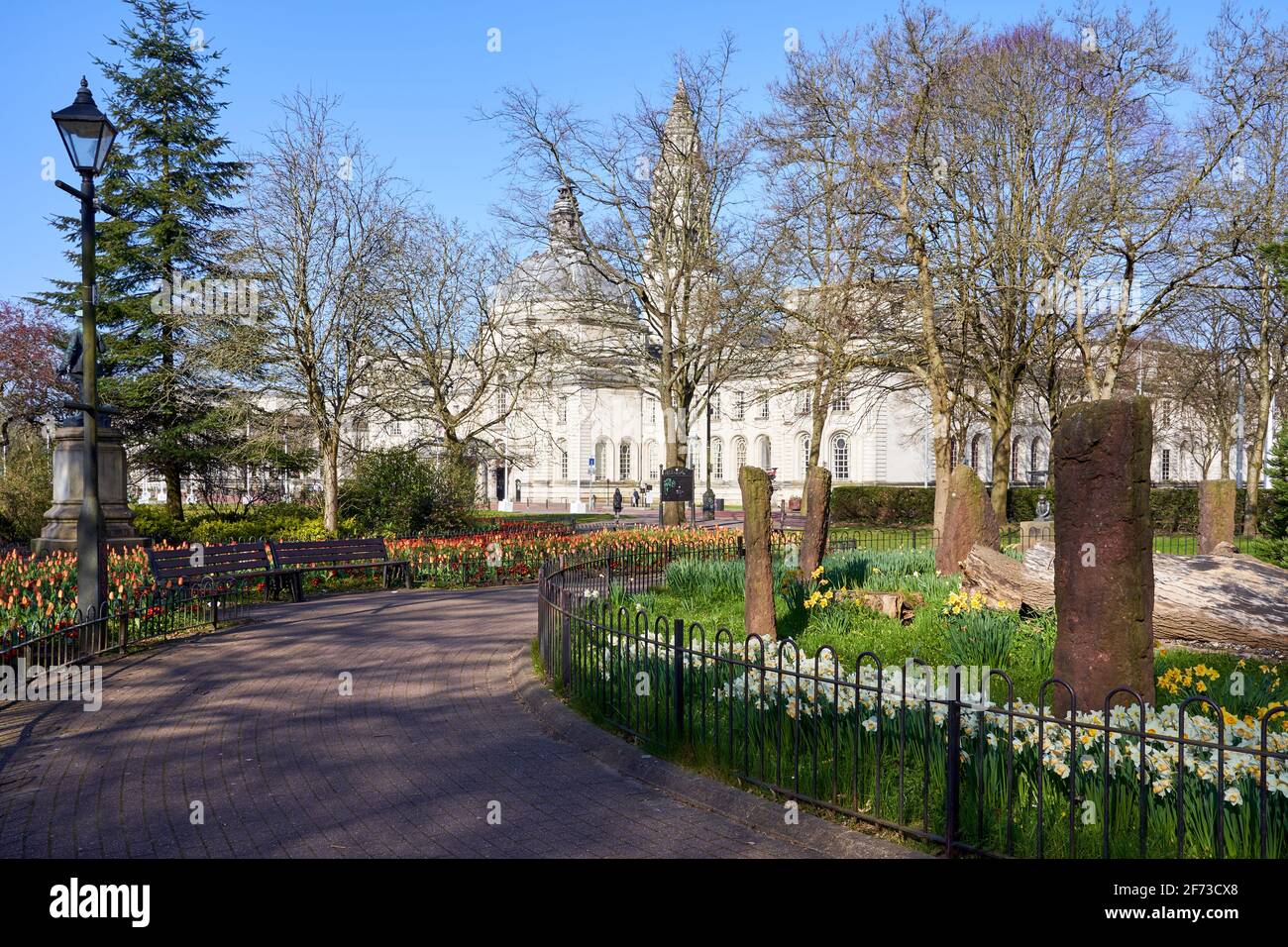 Cardiff city hall gardens hi-res stock photography and images - Alamy