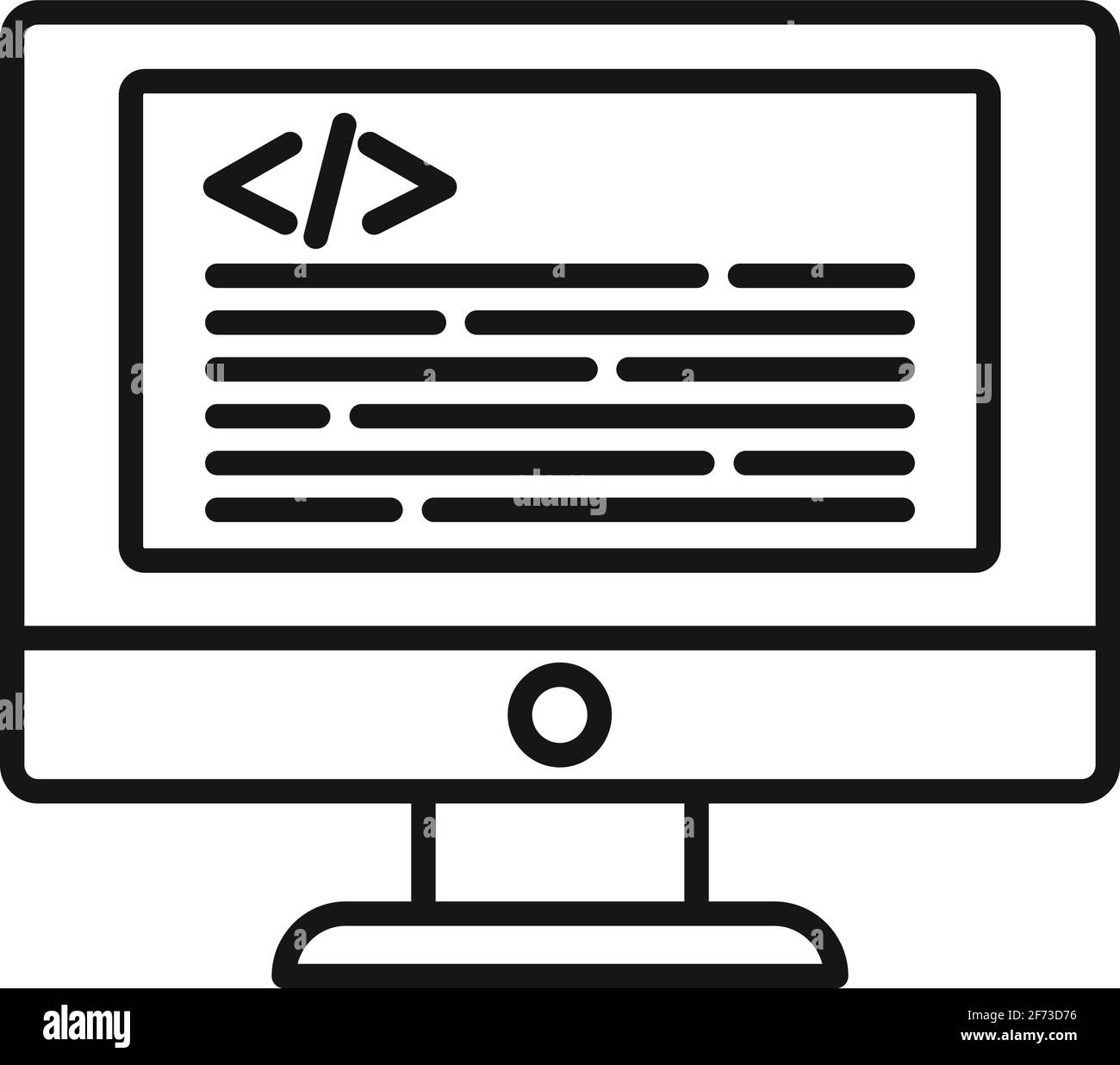 Online testing software icon, outline style Stock Vector Image & Art ...