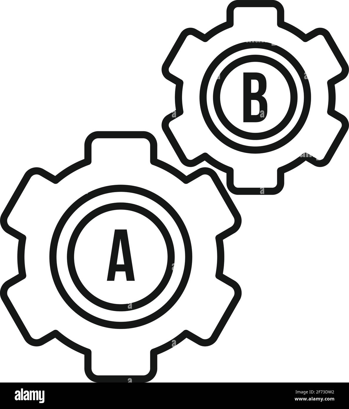 Gear wheel linguist icon, outline style Stock Vector Image & Art - Alamy