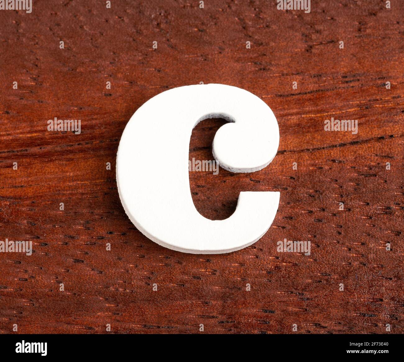 c - lowercase letter. Piece in wood Stock Photo - Alamy