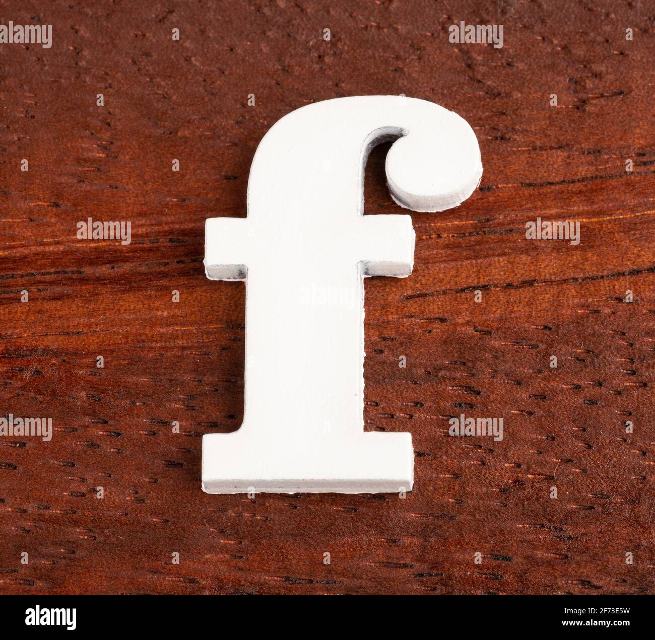 f - lowercase letter. Piece in wood Stock Photo - Alamy