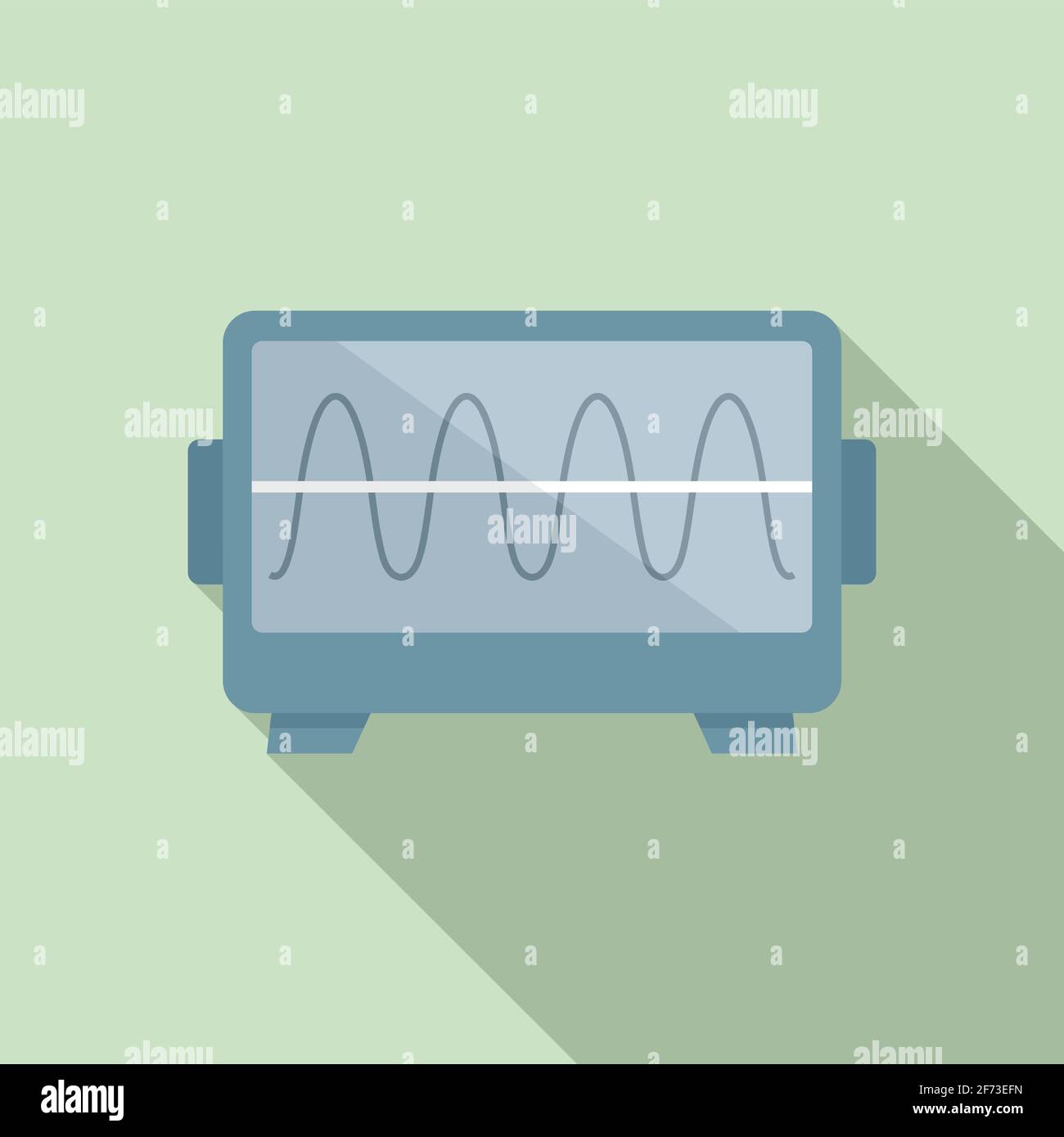 Wave oscillator icon, flat style Stock Vector Image & Art - Alamy