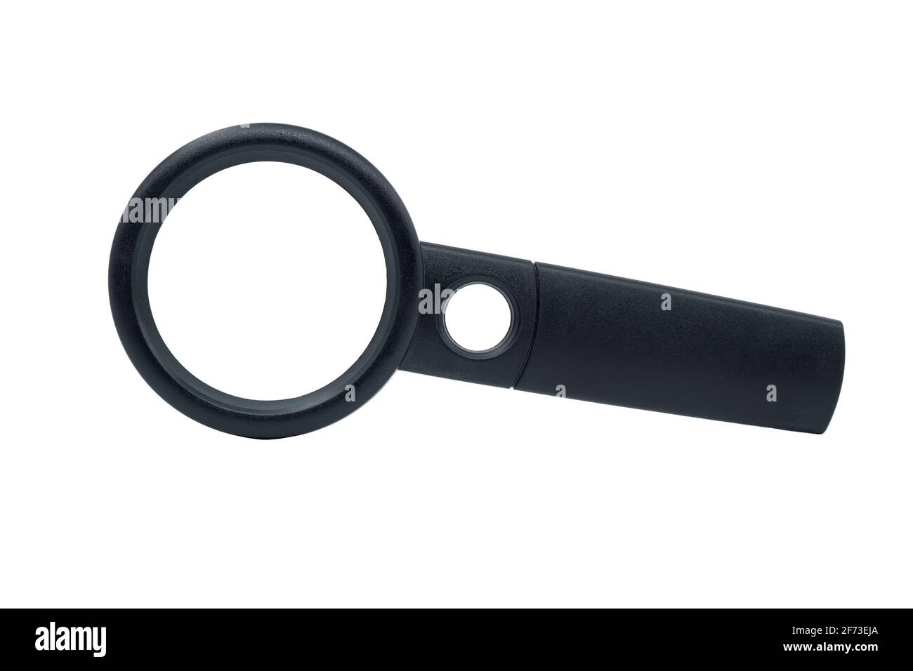 Simple black magnifier Stock Photo - Alamy