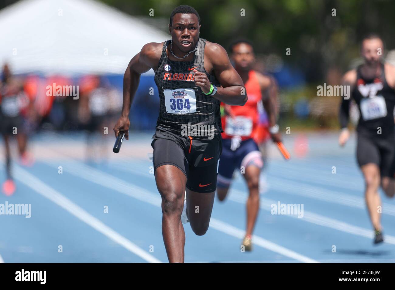 Freshman and relay anchor Joseph Fahnbulleh got the win for Florida in ...