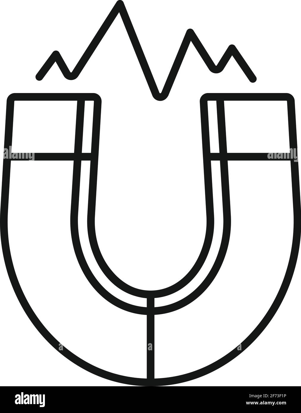 Physics magnet icon, outline style Stock Vector Image & Art - Alamy