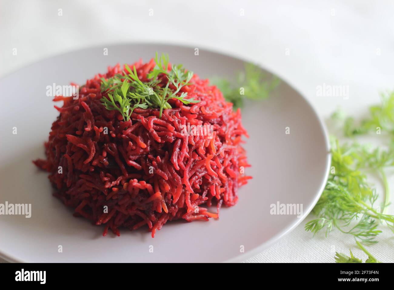 Beetroot pulao. A simple and tasty one pot rice preparation with ...