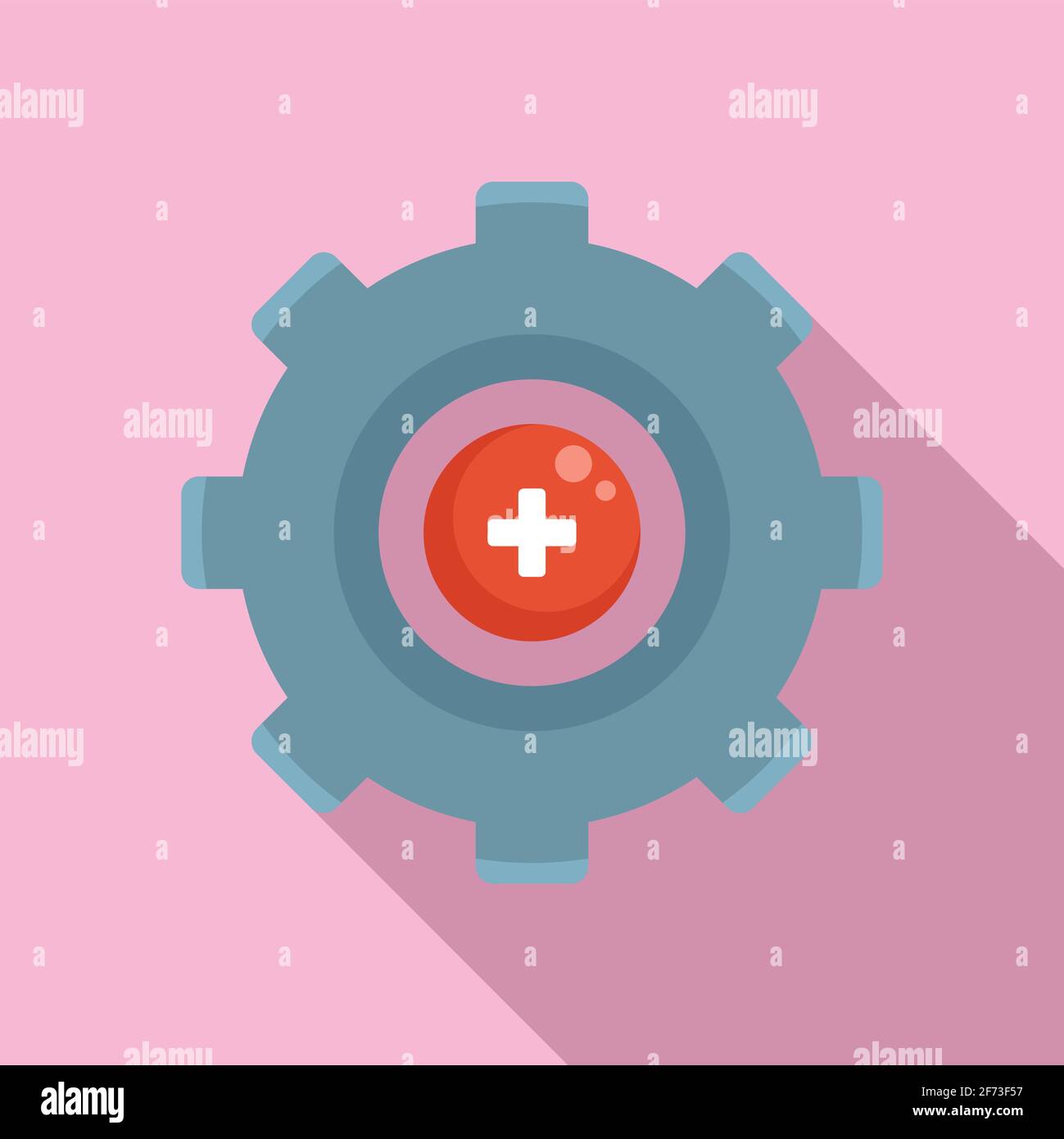 Medical gear icon, flat style Stock Vector Image & Art - Alamy