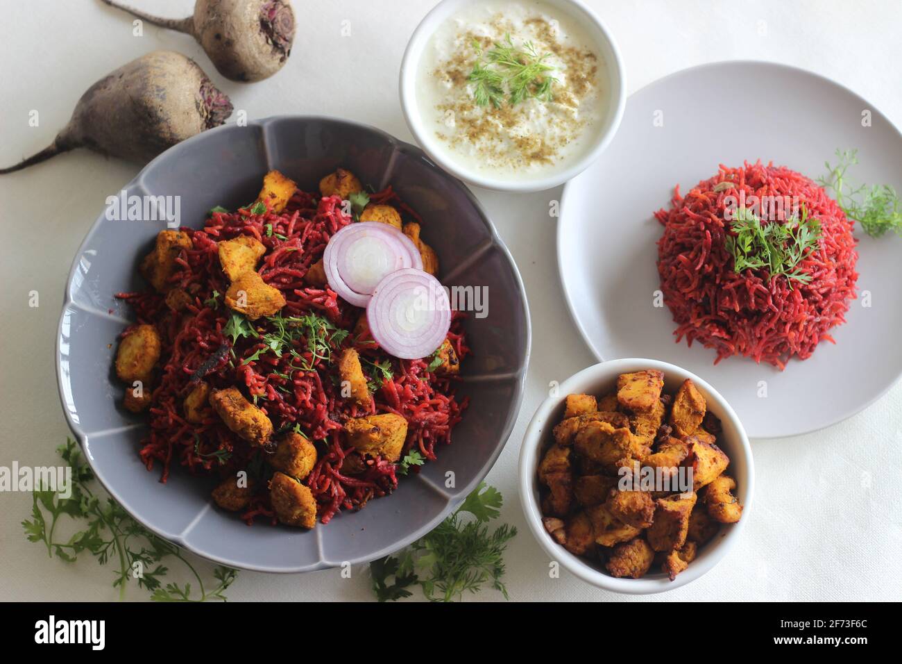 Beetroot pulao, a one pot rice preparation with basmati rice, beetroot ...