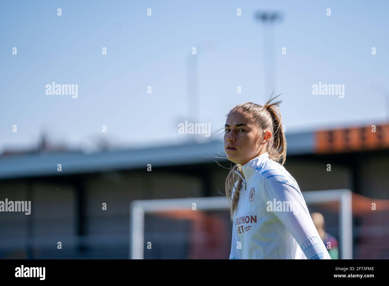London, UK. 04th Apr, 2021. Jannie Beckie (#11 Manchester City) ahead ...