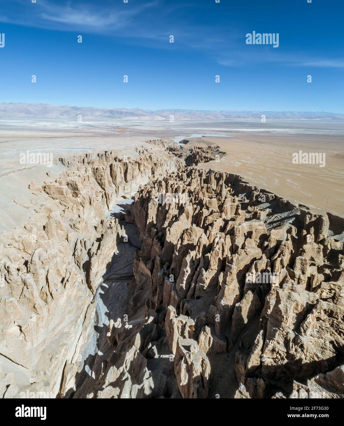 natural scenery of the eroded landscape and rock towers Stock Photo - Alamy