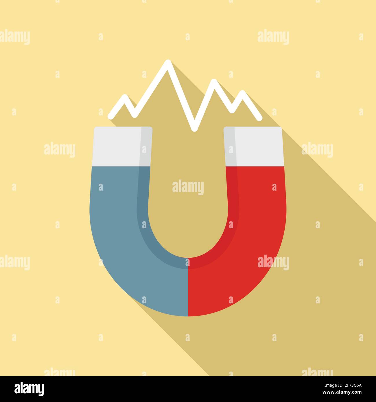 Physics magnet icon, flat style Stock Vector Image & Art - Alamy