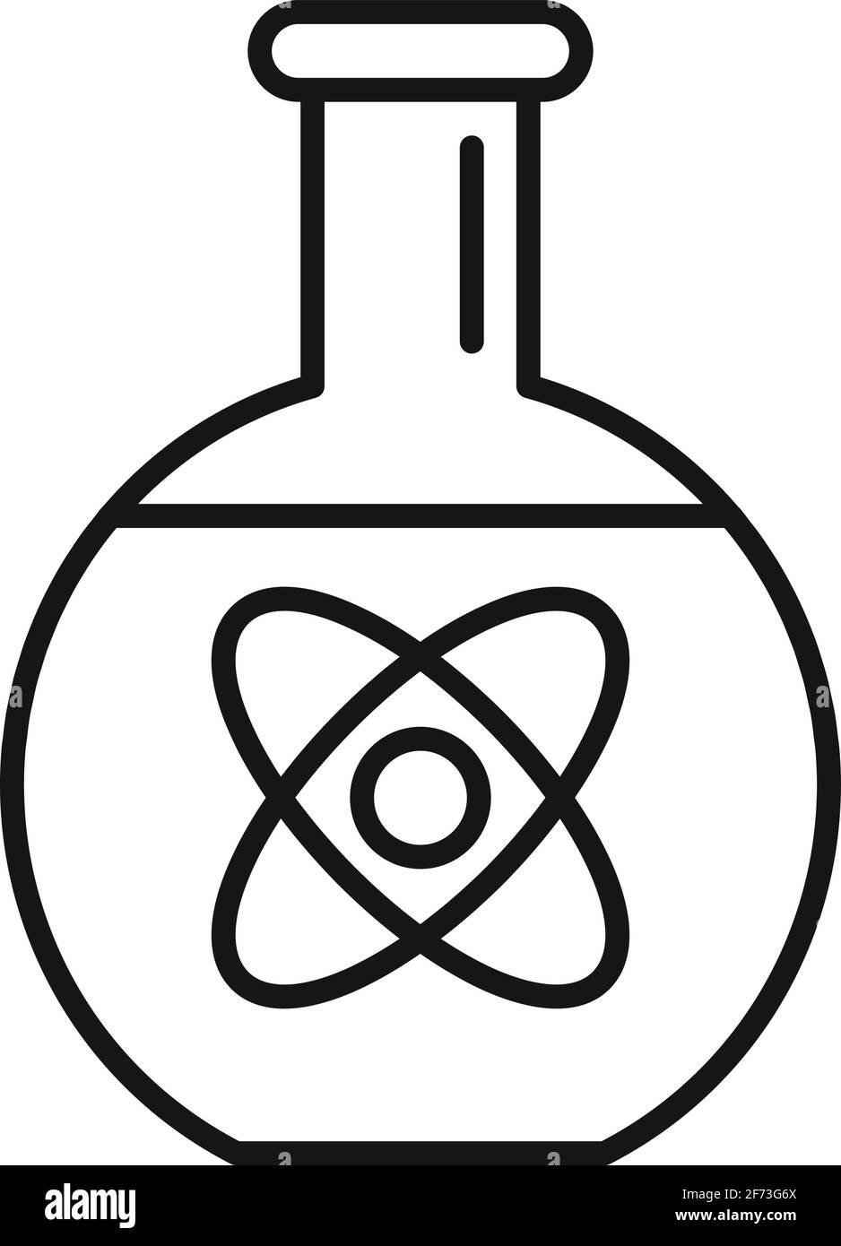 Physics flask icon, outline style Stock Vector Image & Art - Alamy