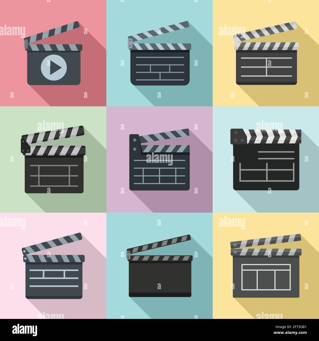 Clapper board clap board film set Stock Vector Images - Alamy
