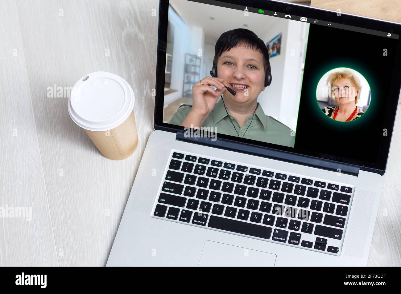 Group Friends Video Chat Connection Concept Stock Photo - Alamy