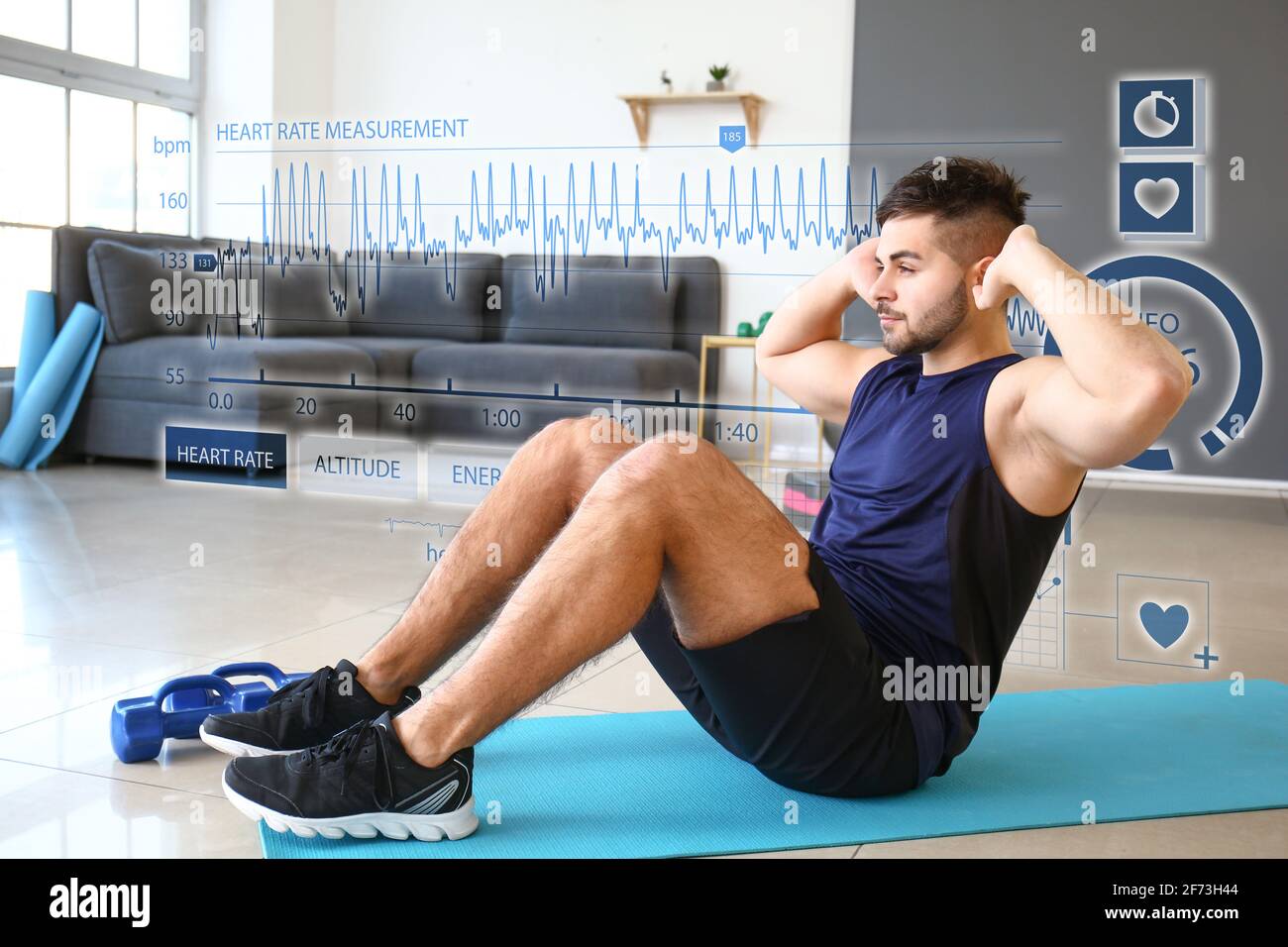 Heart monitor beat man hi-res stock photography and images - Alamy