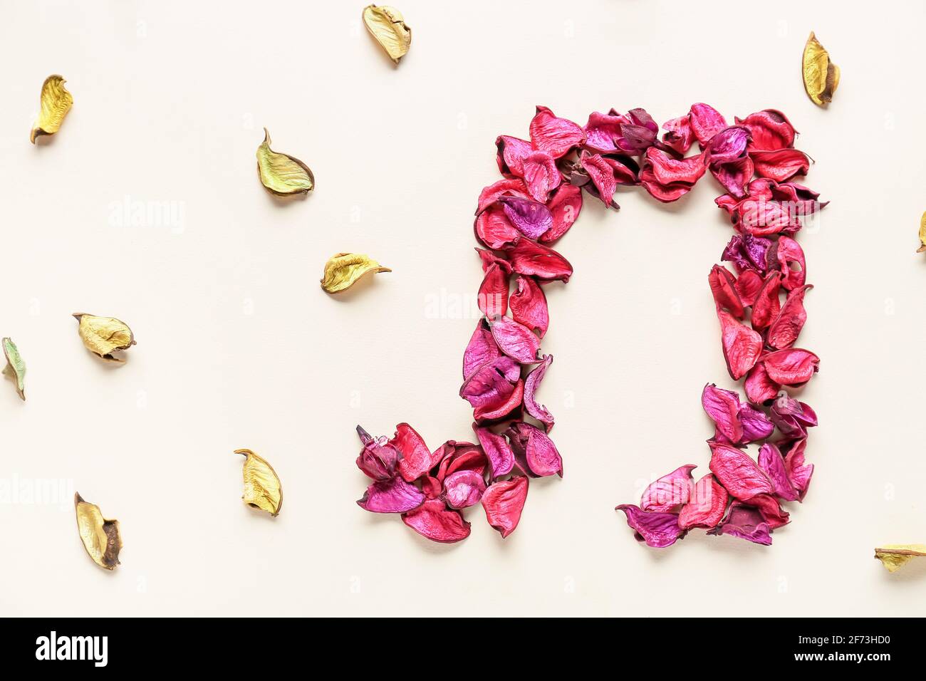Music note made of floral decor on white background Stock Photo - Alamy