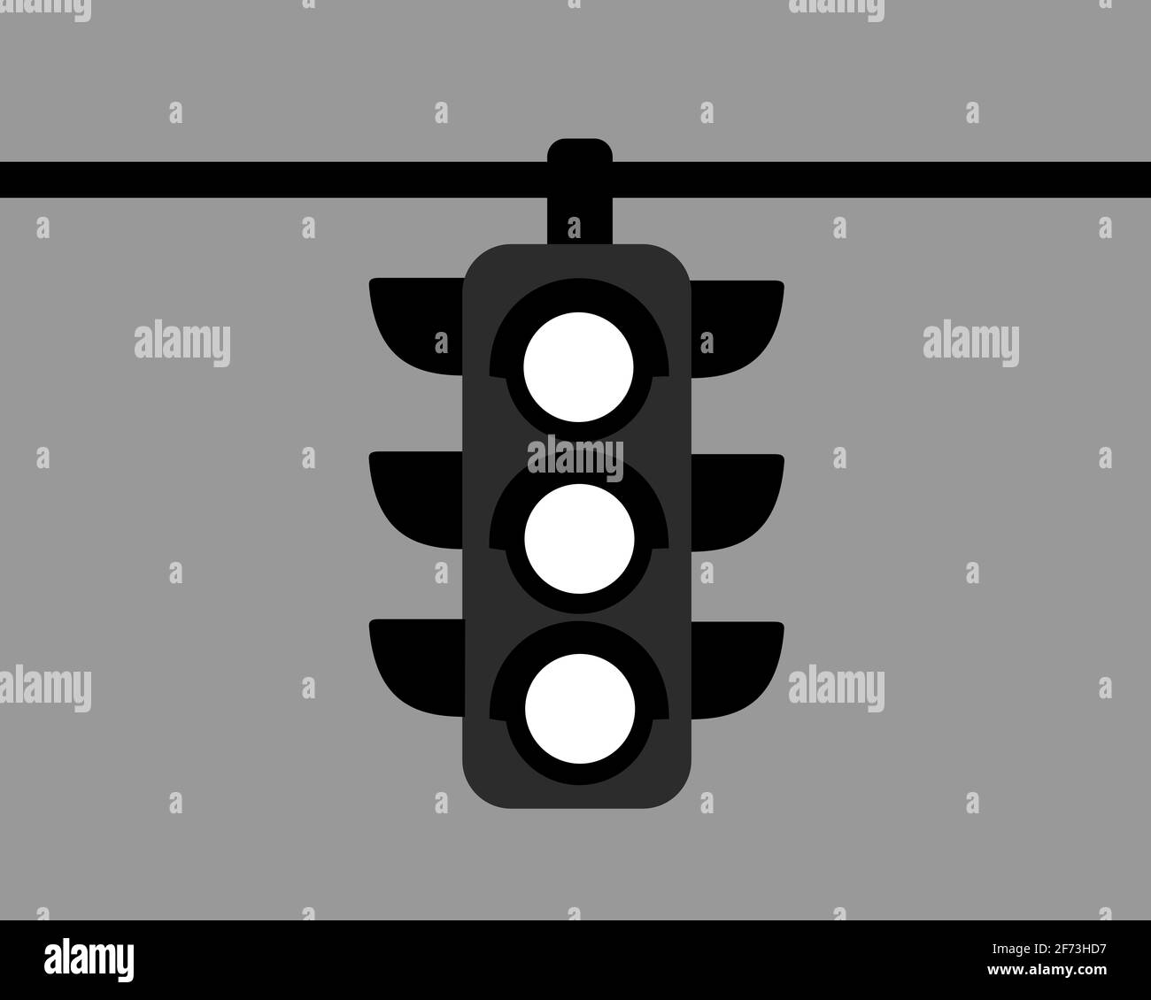 Black and white traffic lights - colourless monochrome gray and grey ...