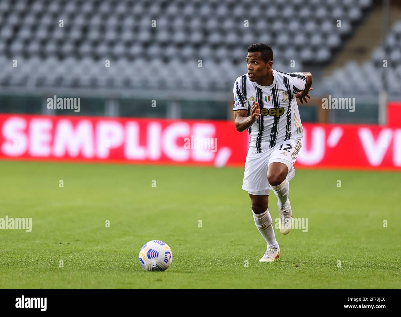 Alex Sandro of Juventus FC in action during the 2020/21 Italian Serie A ...
