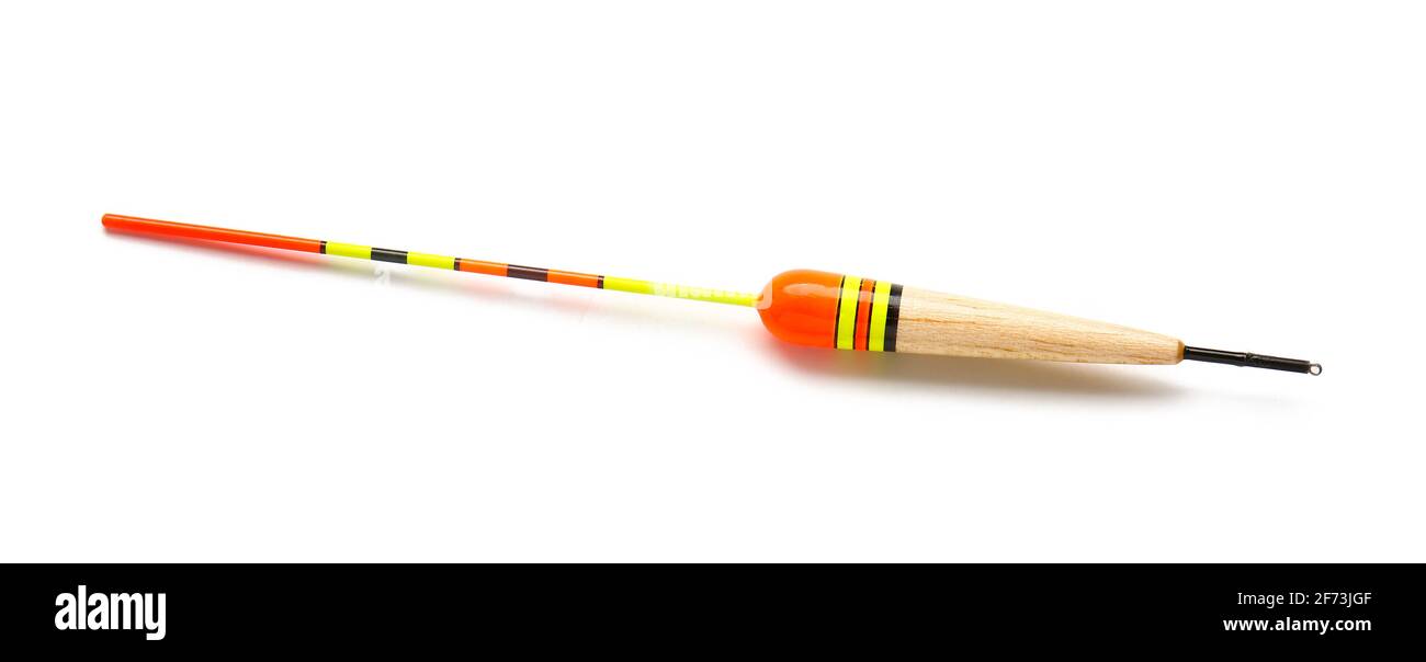 Fishing float on white background Stock Photo - Alamy