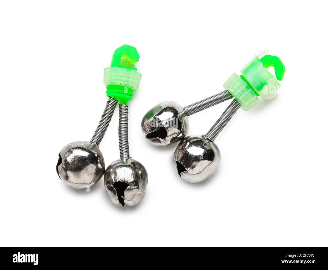 Fishing bells on white background Stock Photo - Alamy