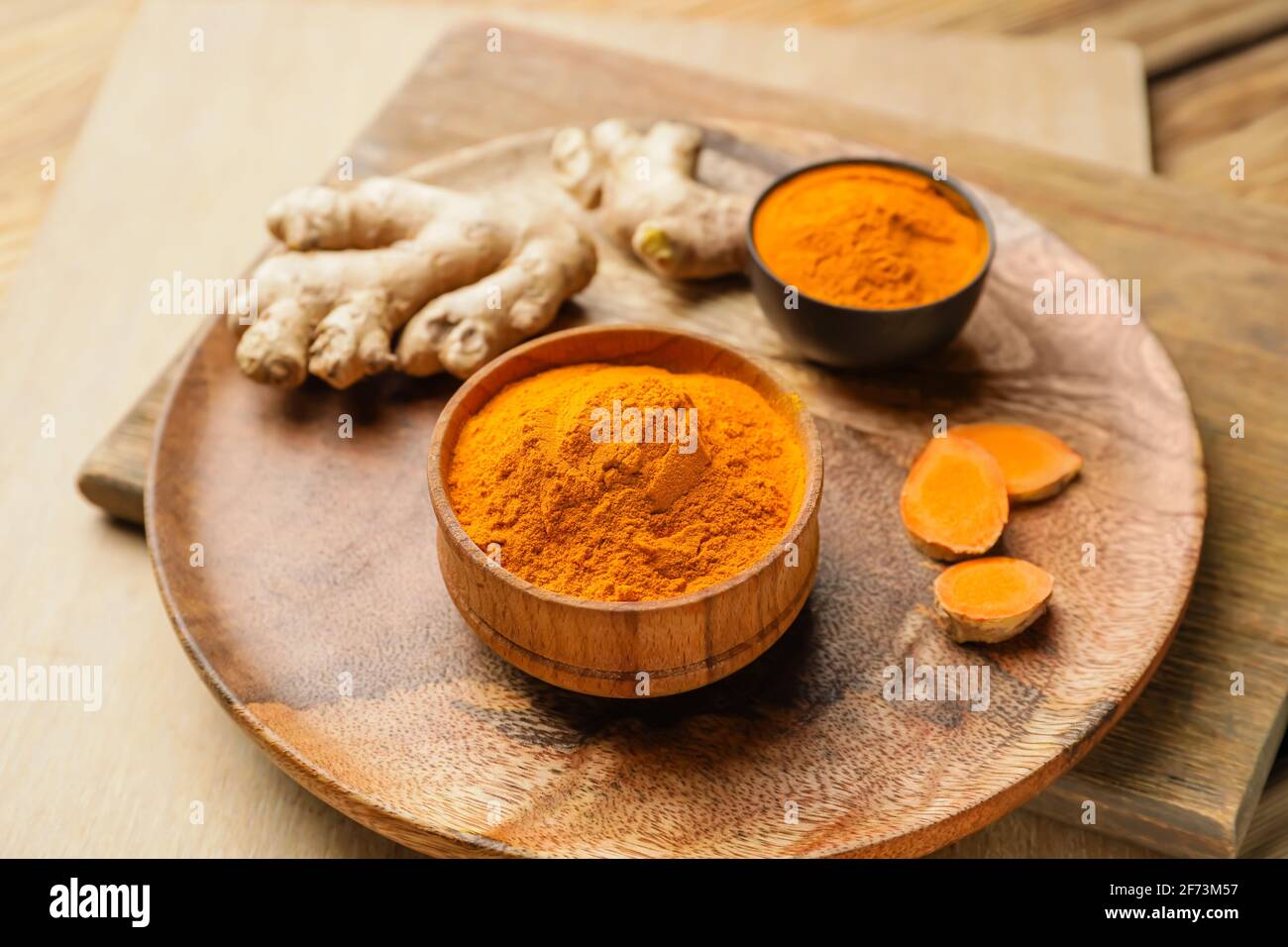 Turmeric root composition hi-res stock photography and images - Alamy