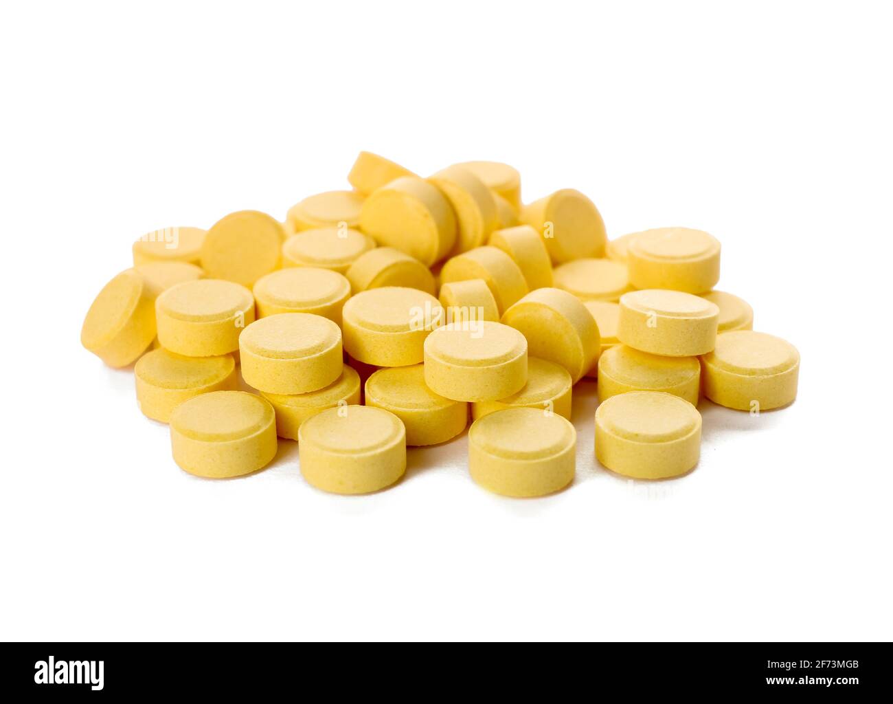Folic acid pills on white background Stock Photo - Alamy