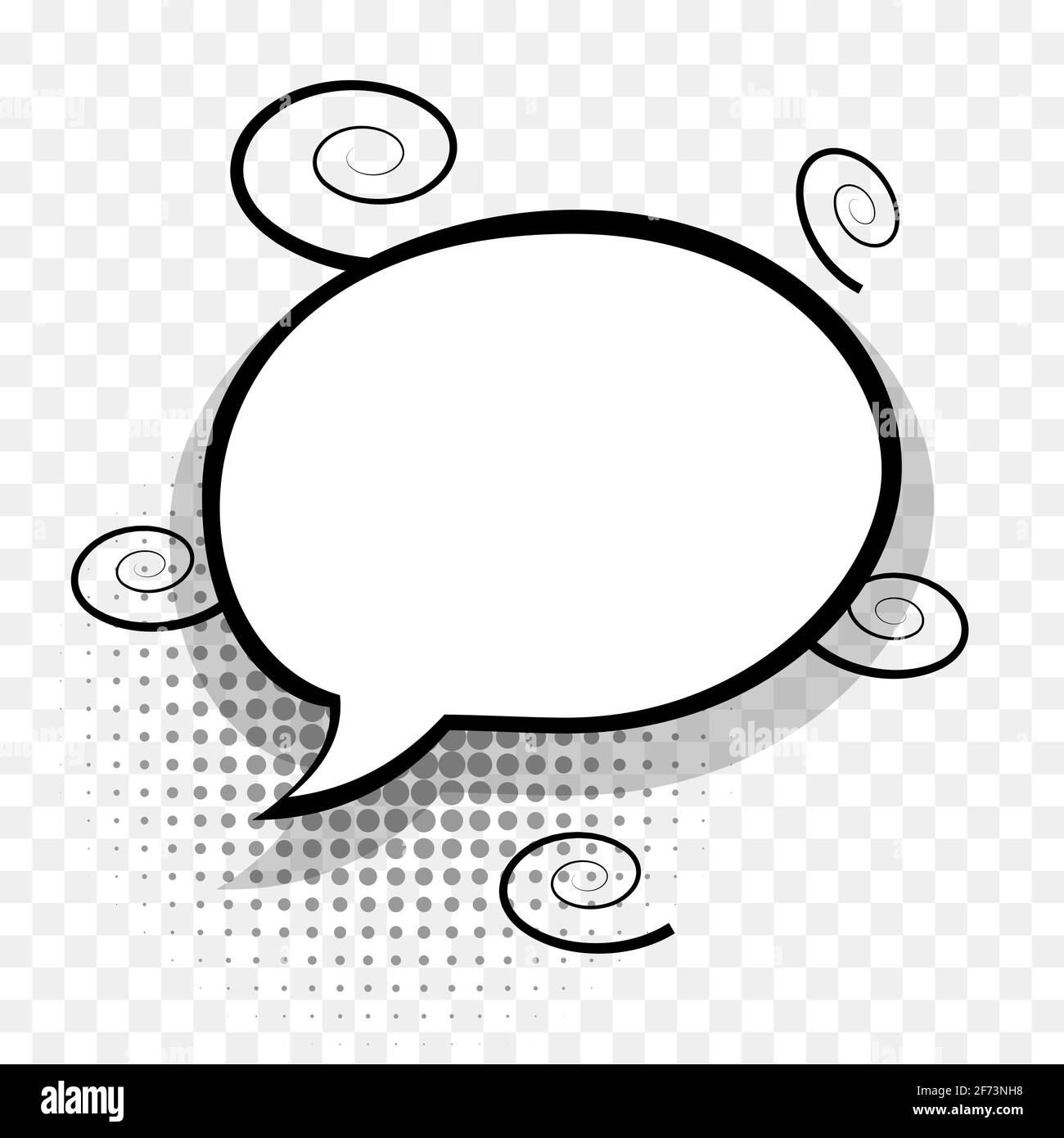 Comics speech bubble for text pop art design. White empty dialog cloud ...